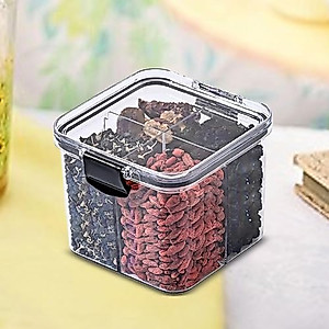 Generic Divided Food Storage Container Snack Containers, Kitchen Food Storage Organizer, with Lids Food Containers for Candy, 700ml, Optional