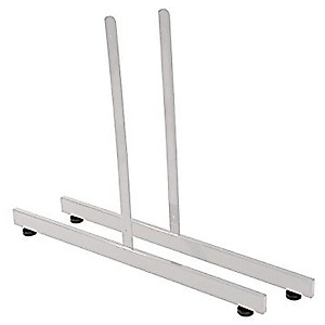 Only Garment Racks Grid Unit, 2' x 6' with Legs, White