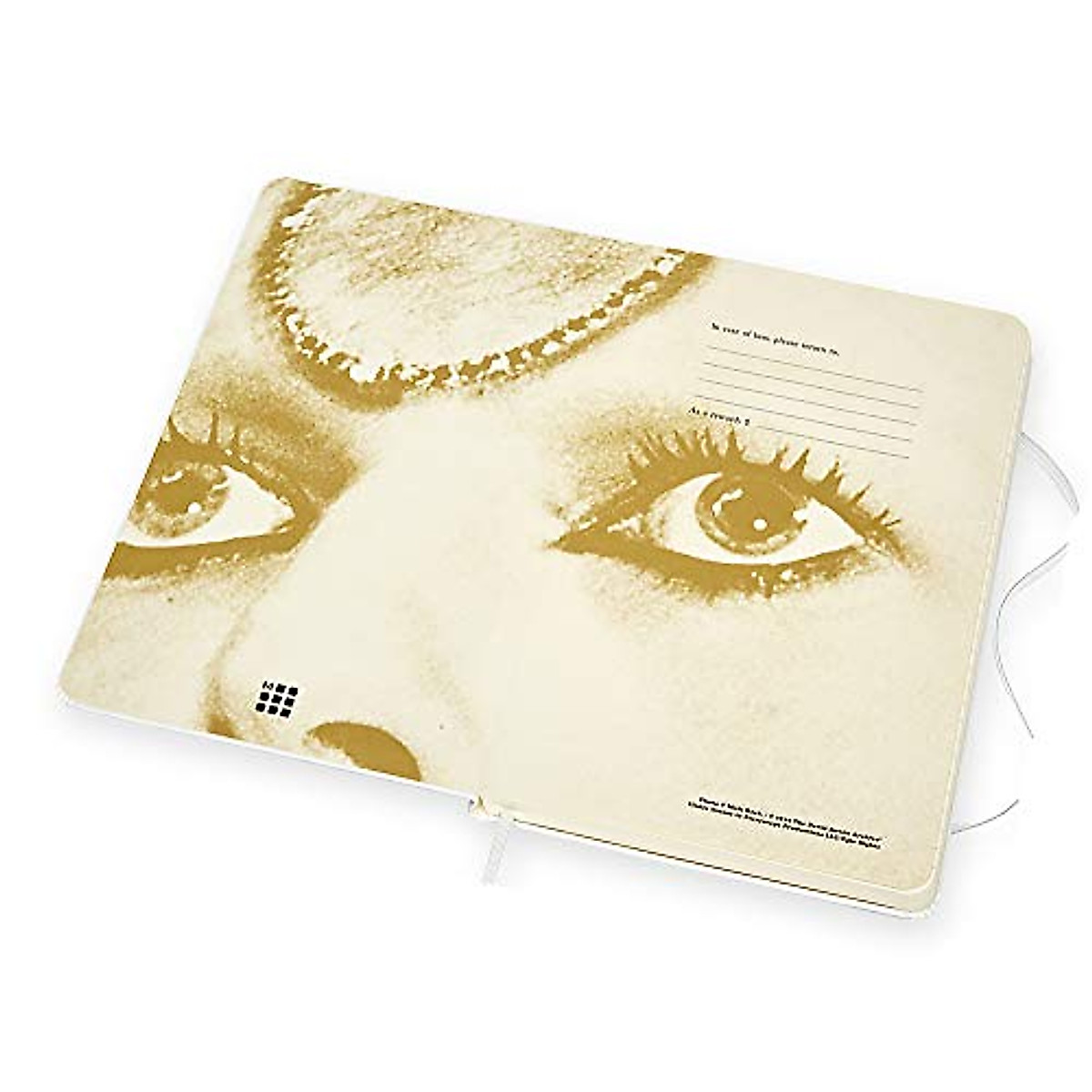 Moleskine Limited Edition David Bowie Notebook, Hard Cover, Large (5" x 8.25") Ruled/Lined, White, 240 Pages