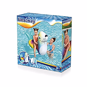 Bestway Seal Pool Float, Kids Inflatable Ride-On with Handles, Swimming Pool and Beach Toy