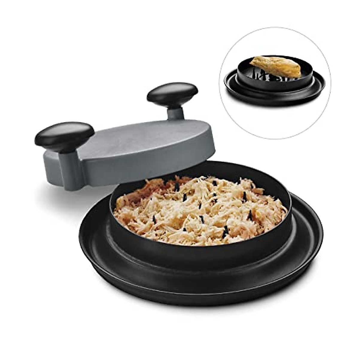 Chicken Shredder Shred Machine Meat Shredder for Pulled Pork Red Beef and Chicken 20CM/7.9IN Dishwasher Safe (1pc Gray)