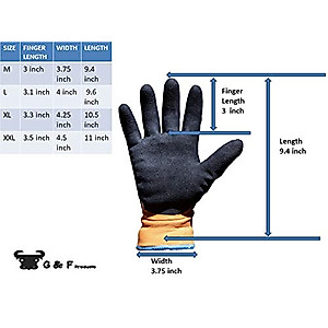 Deerskin or Waterproof Cold Weather Work Gloves Double Coated Windproof HPT Plam and Fingers Acrylic Terry inner