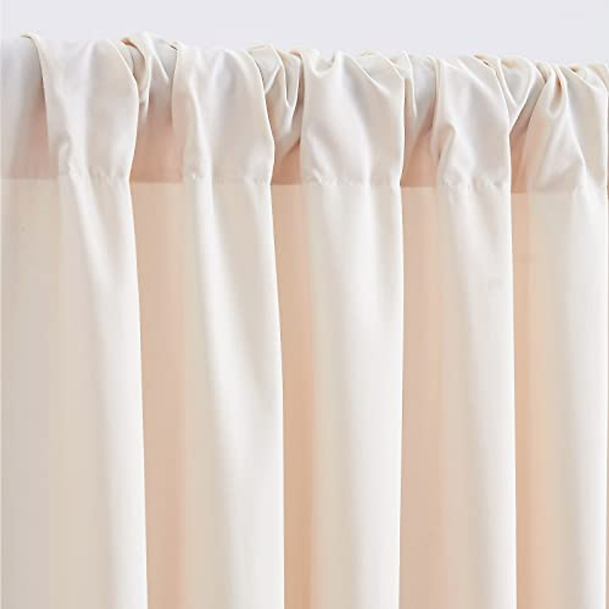Backdrop Curtains Polyester Backdrop Curtain 2 Packs 5ftx8ft Ivory Backdrop Drapes for Cloth Ceremony Backdrop Fabric