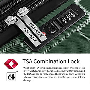 Fochier 3 Piece Expandable Luggage Set with TSA Lock, Hard Shell Rolling Suitcase Set with 4 Spinner Wheels for Women Man, 20 24 28 Inch