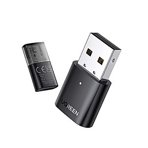 UGREEN USB Bluetooth Dongle for PC - 5.0 Adapter, Driver-Free for Windows 11/10/8.1, Compatible with Desktop, Laptop, Bluetooth Mouse/Keyboard, Headsets, Speakers