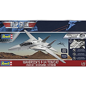 Revell Easy-Click 85-1268 Top Gun Maverick's F-14 Tomcat 1:72 Scale 20-Piece Skill Level 2 Model Building Airplane Kit