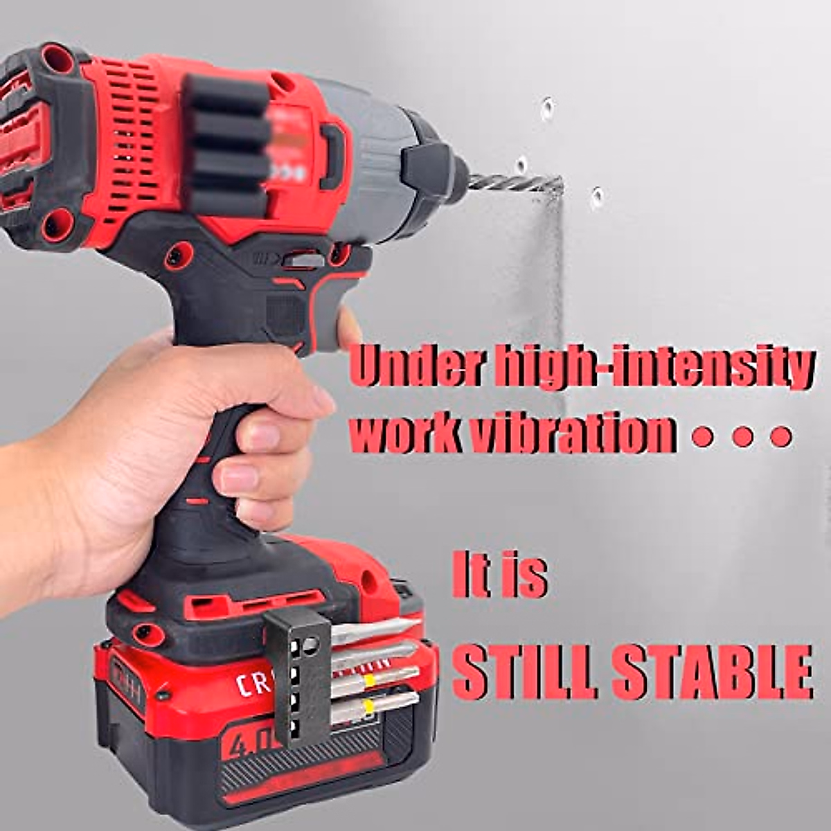 Powerful Magnet Bit Holders fit for Craftsman V20 Drill or Driver,Drill Bit Holster Storage 4 Hex Driver Bit on side of Power Drill for Easy Acces,Right Side