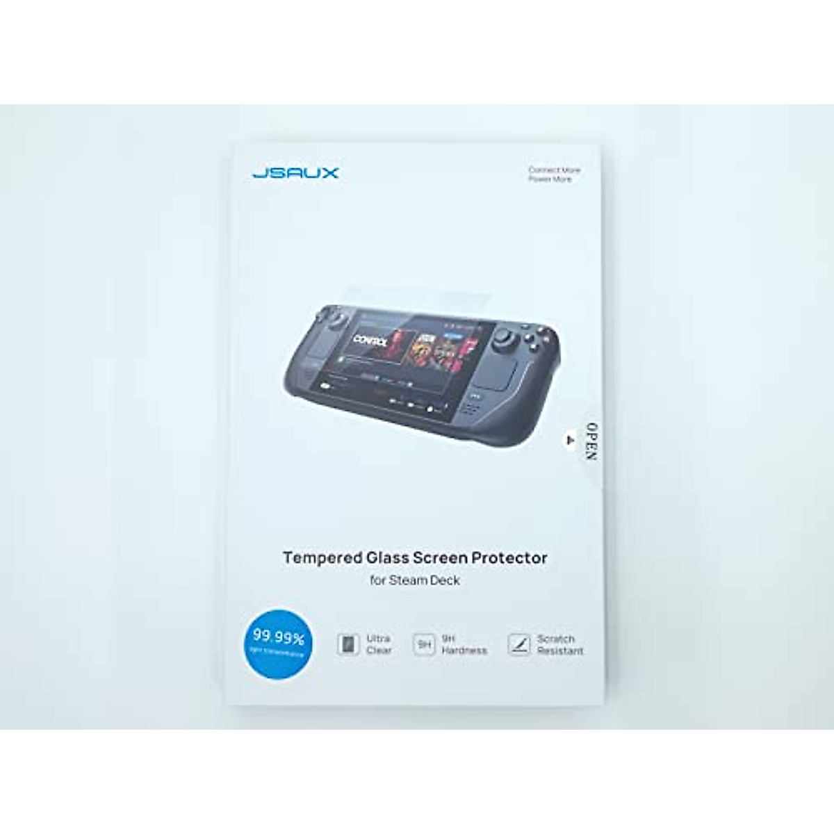 JSAUX 2-Pack Steam Deck Screen Protector, Ultra HD Glass Protector 9H Hardness Easy to Install with Guiding Frame Scratch Resistant Tempered Glass for Steam Deck/Steam Deck OLED, Come with Toolkits