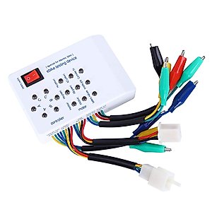 Oumefar Brushless Motor Controller 115x80x26mm E-Bike Testing Device Electric Brushless Motor Controller Electro Car E-Bike Scooter Detector 9V Battery Electric Car Motor Tester