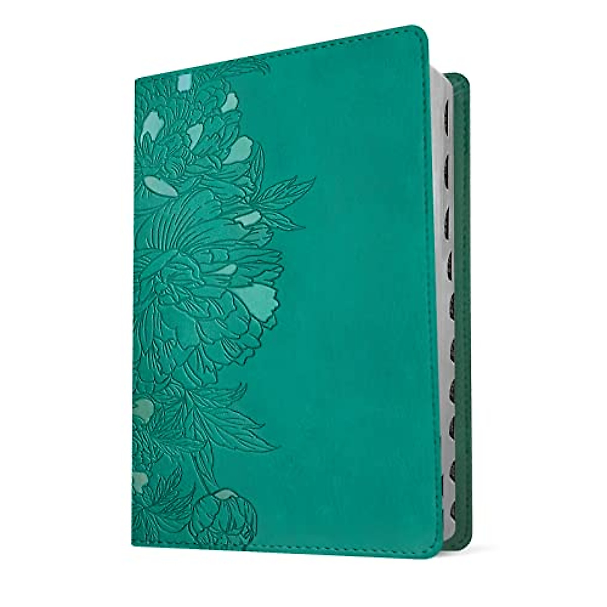 NLT Compact Giant Print Bible, Filament Enabled (LeatherLike, Peony Rich Teal, Indexed, Red Letter)