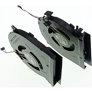 Replacement CPU + GPU Cooling Fan for HP Spectre X360 15-CH 15-CH000 15-CH011DX 15-CH075NR 15-CH008CA 15-CH010CA NS75C00-17J22 NS75C00-17J21 P/N: L17605-001 L17606-001, 4 Pins 4 Wires