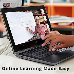 HP 2022 11.6" Pro x360 Fortis G9 Multi-Touch 2-in-1 Laptop, Intel pentium N6000 Processor, 8GB RAM, 128GB PCIe SSD, Intel UHD Graphics, 720p Webcam, HDMI, Stylus Pen, Win 11 Pro, Black