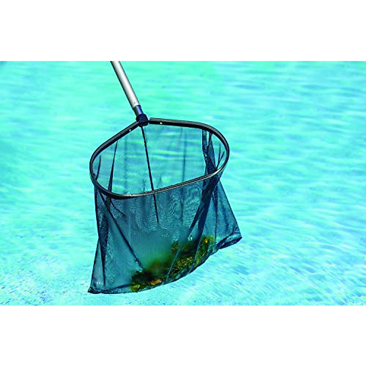 Poolmaster 21196 Heavy-Weight Deluxe Aluminum Swimming Pool Leaf Rake, Premier Collection, Black