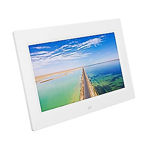 Electronic Album, Stylish 10 Inch Digital Photo Frame with Builtin Speaker 1024x600 Multiple Playback Effects with Remote Control for Home (US Plug)