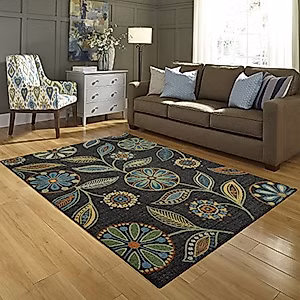 Maples Rugs Reggie Floral Area Rugs for Living Room & Bedroom [Made in USA], Multi, 5 x 7