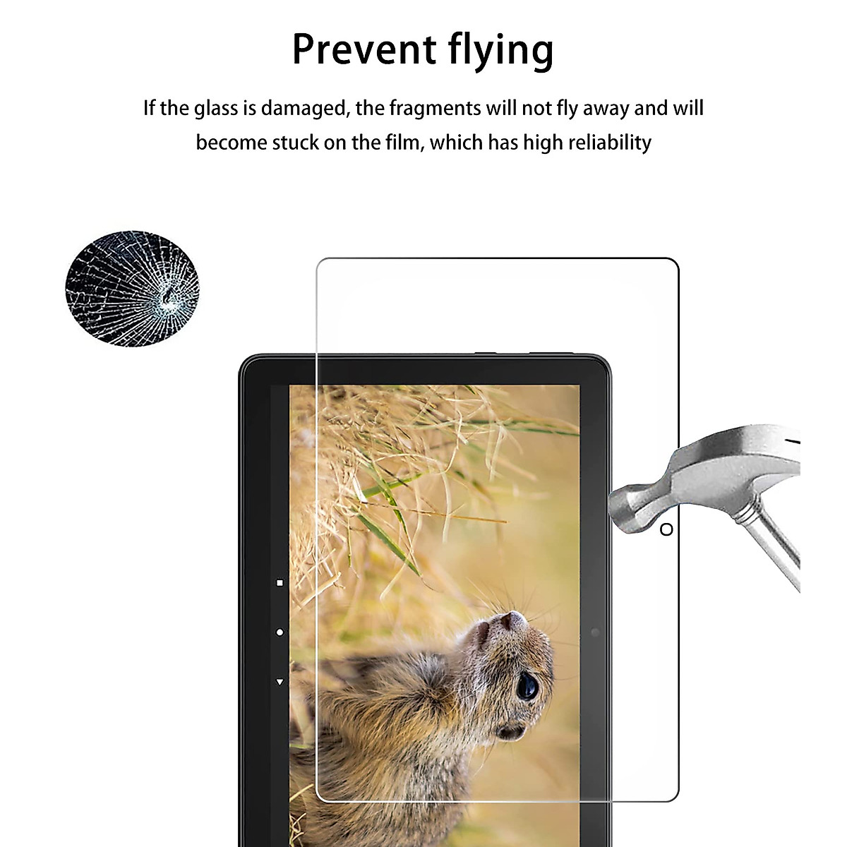 [2 pack] For Amazon Fire HD 10 2021/ Fire HD 10 Plus 2022 tempered glass screen protector, suitable for Fire HD 10 2021/ Fire HD 10 Plus.high-definition transparent shielding layer, scratch resistance