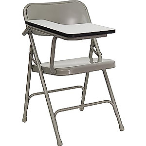 Flash Furniture Rutherford 2 Pack Premium Steel Folding Chair with Right Handed Tablet Arm
