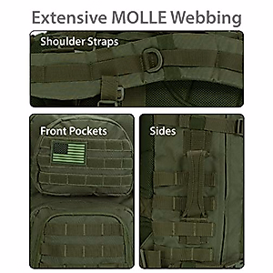 Rockland Military Tactical Laptop Backpack, Green, Large