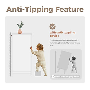 MAISON ARTS 3 Drawer Dresser for Bedroom (Set of 2), Farmhouse Wooden Chest of Drawers with Brass Metal Handles Modern Boho Dressers & Chests for Living Room, Hallway, Entryway