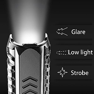 German High Tech Flashlight, Multifunctional Rechargeable Flashlight German, Tactical Flashlights High Lumens, Black Technology Flashlight, Flashlights for Camping, Rechargeable Flashlight (2pcs)