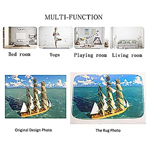 Contemporary Bohemian Floral Living Room Floor Carpets Modern Abstract Flower Pattern Area Rug for Entryway Indoor/Outdoor Entrance Mat,2'7"x4'