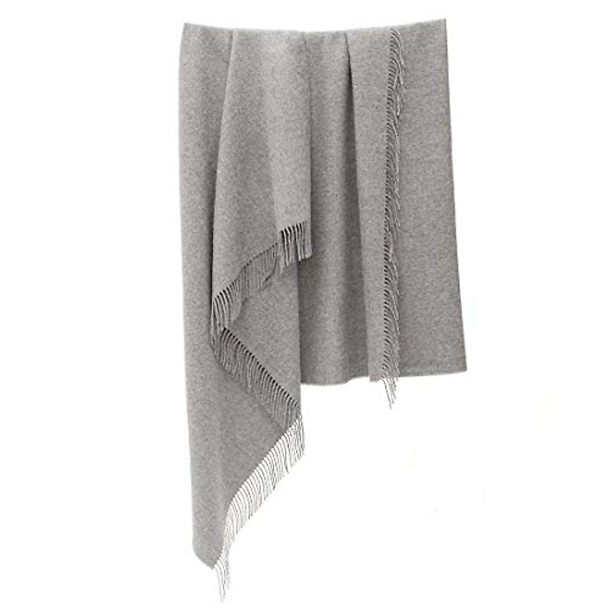 100% Baby Alpaca Wool Blanket Throw Solid Color Design for Bed Couch Sofa Soft Warm Peruvian Alpaca Wool Blankets 72" x 52" (Gray)