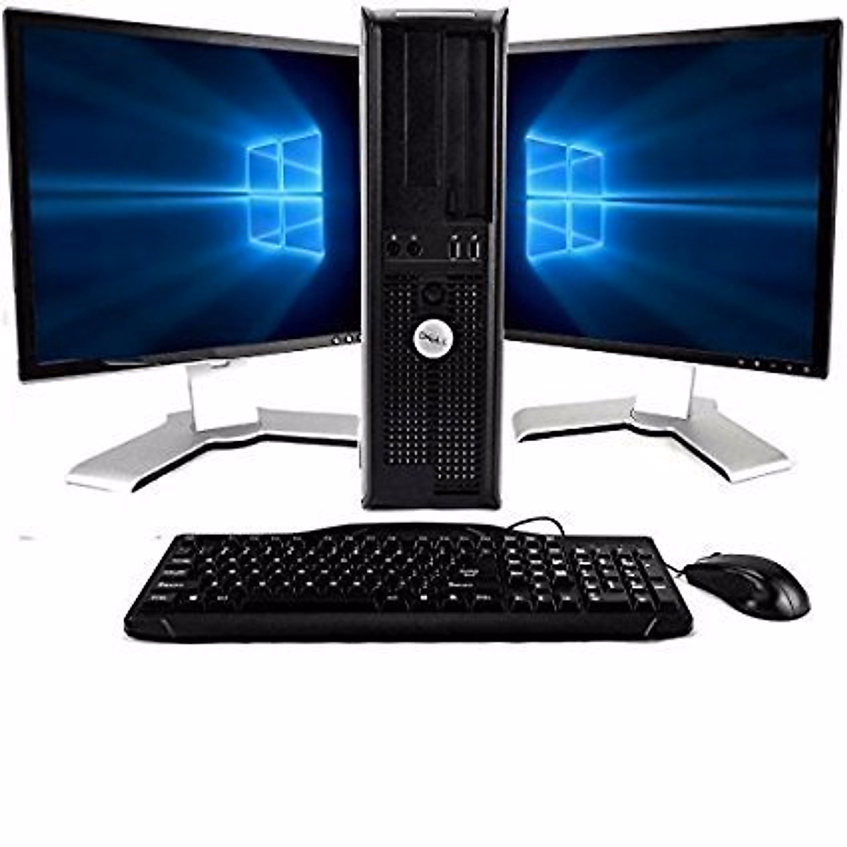 Dell Optiplex, Core 2 Duo 3.0Ghz, 1TB Hard Drive, New 8GB of Memory, Windows 10 x64, Dual 19in Monitors (Renewed)