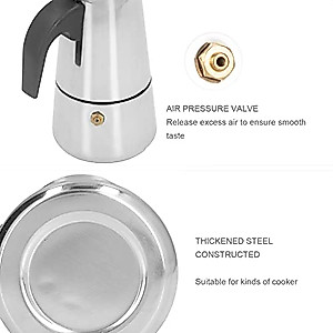 TOTITOM Stovetop Espresso Maker, Moka Pot, Italian Coffee Maker, Classic Cafe Percolator Maker, Stainless Steel Moka Cafe Pot Maker for Home Office Use(02)