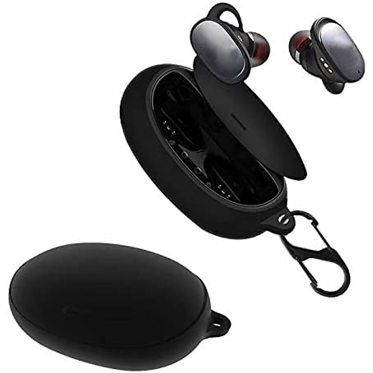 Ankersaila Soft Silicone Case Compatible with Anker Liberty 2 Pro, Scratch/Shock Resistant Protective Case Cover (Black)