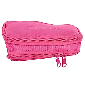 Stroller Organizer with Cup Holder, Zipper Design Durable Stroller Organizer Bag, Hook & Loop Design Cart for Umbrella Stroller(Pink)