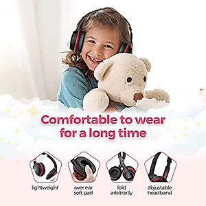 vinamass Kids Bluetooth Headphones, 22H Playtime, Bluetooth 5.0 & Built-in Mic, Noise Cancelling Headphones for Kids, Adjustable Headband, for School Home iPad Tablet Airplane