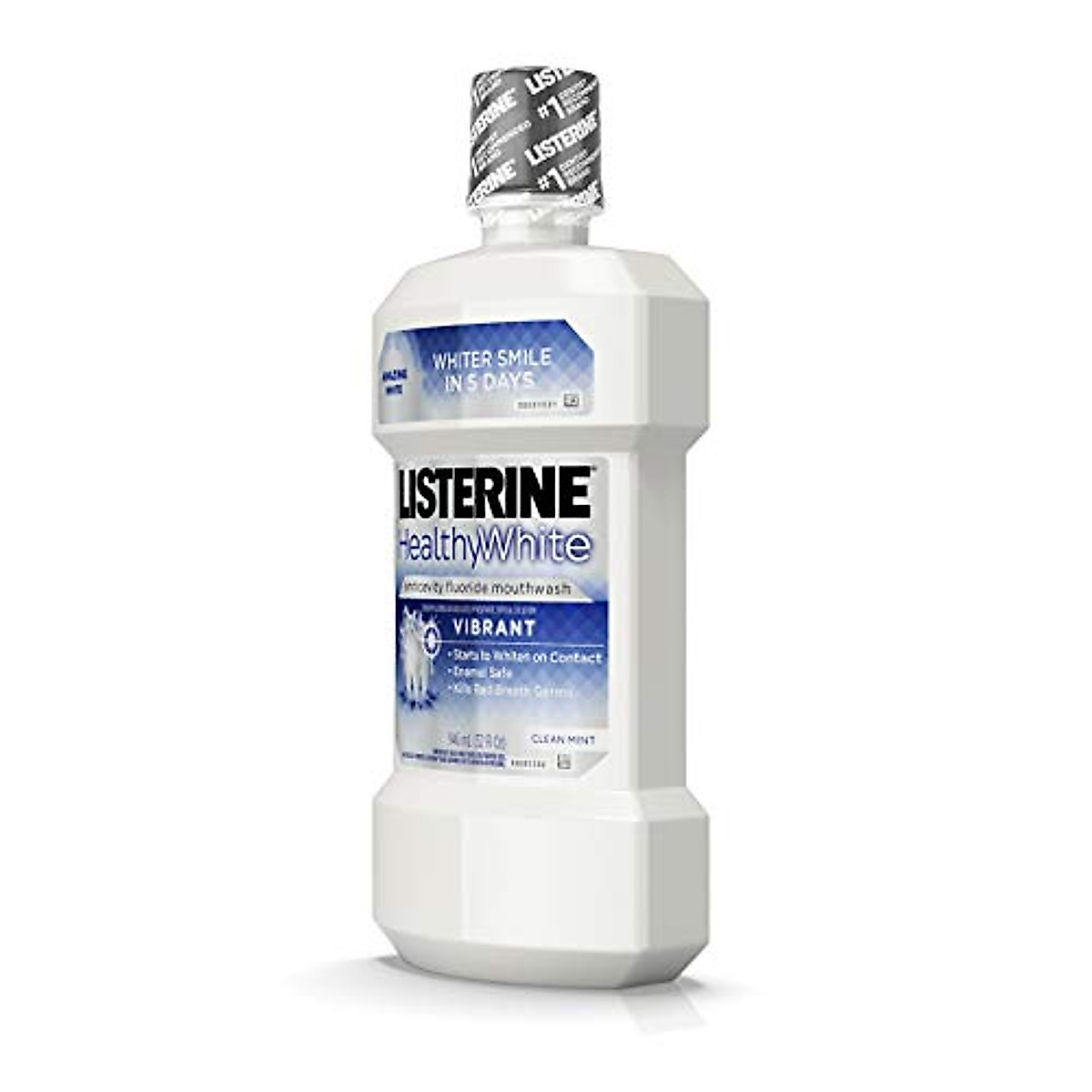 Listerine Healthy Vibrant Multi-Action Fluoride Mouth Rinse, Foaming Anticavity Mouthwash For Whitening Teeth and Fighting Bad Breath, Clean Mint, 32 Fl Oz