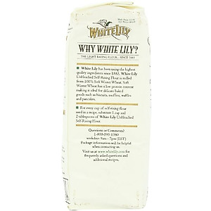 White Lily Unbleached Self Rising Flour, 5-lb bag