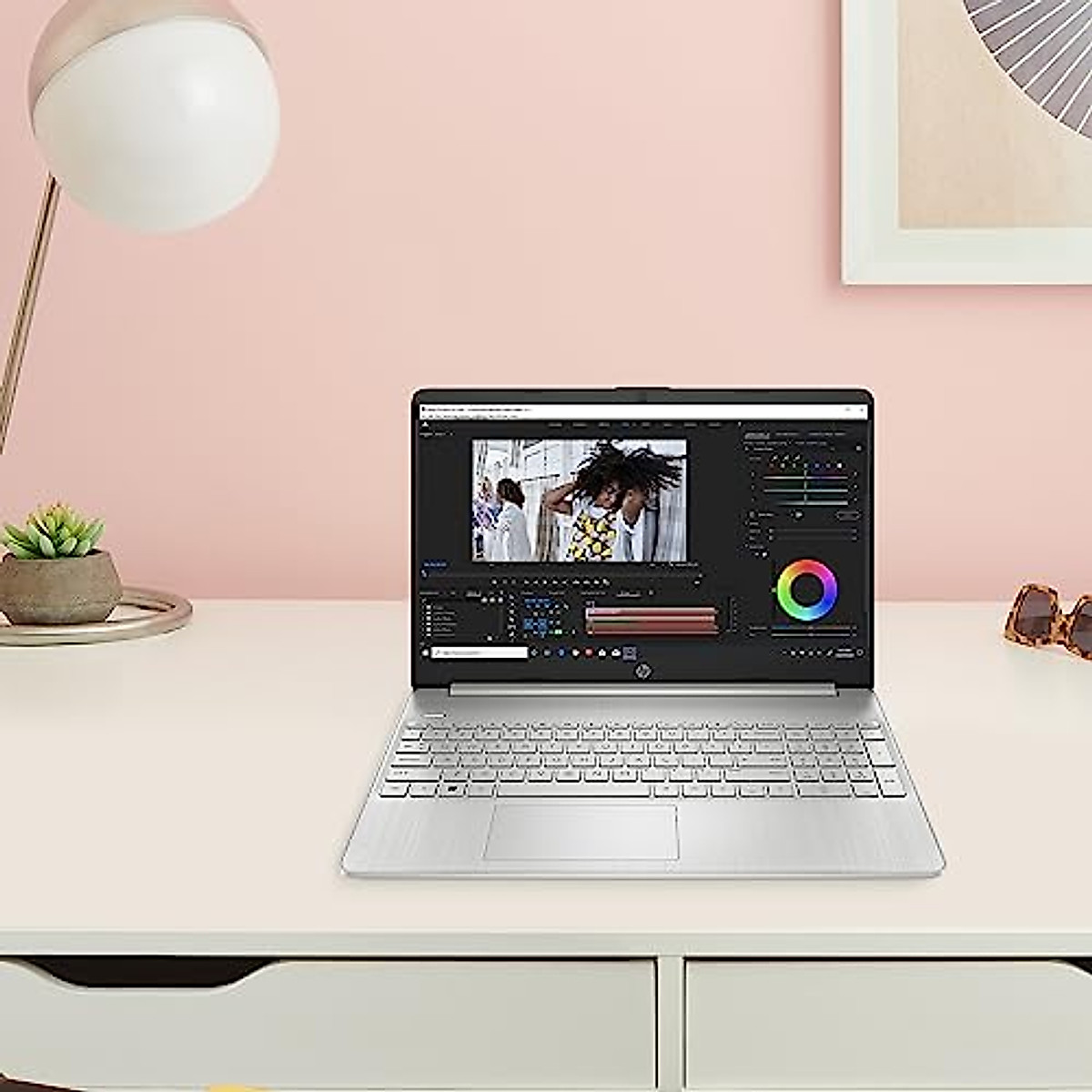 HP 15 inch Laptop, HD Display, AMD Ryzen 5 5500U, 8 GB RAM, 256 GB SSD, AMD Radeon Graphics, Windows 11 Home, 15-ef2099nr (2023),Silver