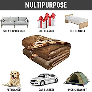 HommomH Fleece Blanket 40" x 50" Giraffe, Mother Love, First Kiss Lightweight Fuzzy Cozy Soft Warm Throw for Kids Men Women, Air Conditioning