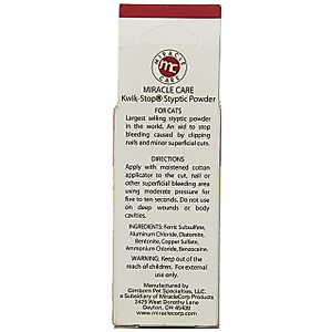 GIMBORN 731030 Kwik Stop Styptic Powder for Cats, 0.5-Ounce
