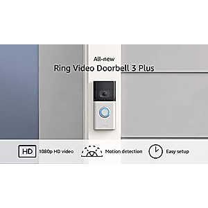 Ring Video Doorbell 3 Plus – enhanced wifi, improved motion detection, 4-second video previews, easy installation