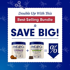 PetLab Co – Multi-Vitamin & Dog Probiotic Bundle: Chewable Multivitamins for Dogs Support Health & Dog Probiotics to Support Itchy Skin, Occasional Loose Stools, and Healthy Yeast Production