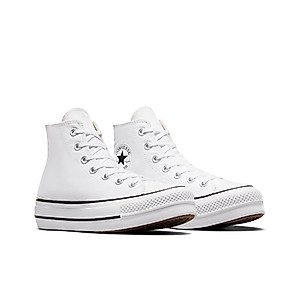 Converse Women's Chuck Taylor All Star Lift High Top Sneakers, White/Black/White, 7 Medium US