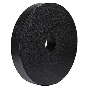 Signature Fitness Deep Dish 2-Inch Olympic Cast Iron Weight Plates with E-Coating, Black