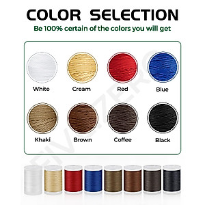 330 Yards FIVEIZERO Extra Strong Upholstery Thread,Black Bonded Nylon Thread for Denim Leather,Craft,Machine,DIY and Home (2 Pack) CJ