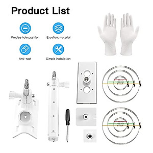 OkeMeeo 2 in 1 Pole Mount for Ring Solar Panel, Ring Super Solar Panel, Ring Spotlight Cam and Ring Stick Up Cam for Maximum Sunlight and Wider View (White)