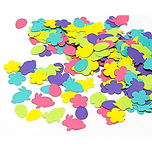 200Pcs Easter Egg Confetti Colorful Easter Bunny Confetti for Easter Baby Shower Birthday Party Decoration Suppily Easter Table Decorations