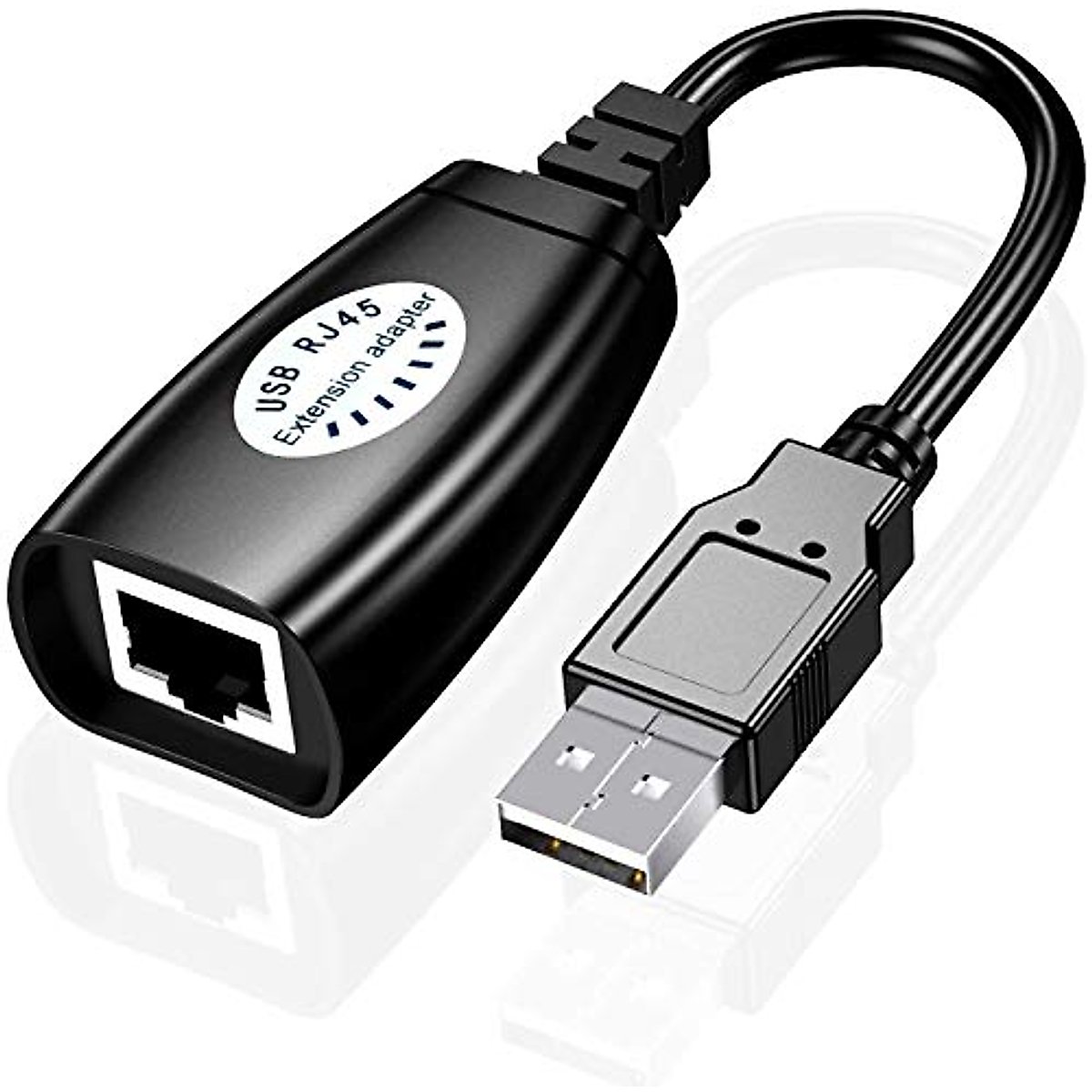 USB Over RJ45，USB RJ45 Extender Over Cat5/Cat5e /Cat6 Cable Extension Cable Connector Adapter - Up to 150ft Length, Printer
