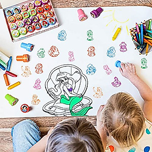 Princess Party Stamps for Kids, 24Pcs Assorted Self-Inking Stamps, Goodie Bag Stuffers,Birthday Party Favor for Kids, Teacher Stamps Reward Pinata Fillers Carnival Prizes