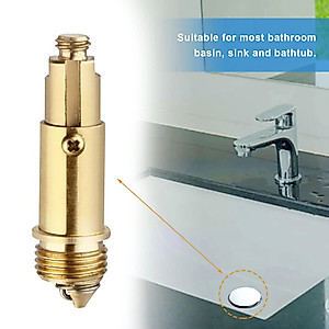 2 x Basin Sink Clicker Pop Up Bolt Basin Bath Sink Drain Click Clack Plug Bolt Spring Brass Push Spring Plug for Most Sink Tub Basin Drain Stopper
