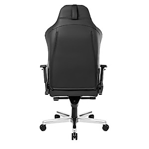 AKRacing Office Series Onyx Deluxe Executive Real Leather Desk Chair with High Backrest, Recliner, Swivel, Tilt, Rocker & Seat Height Adjustment Mechanisms, 5/10 Warranty - Black -