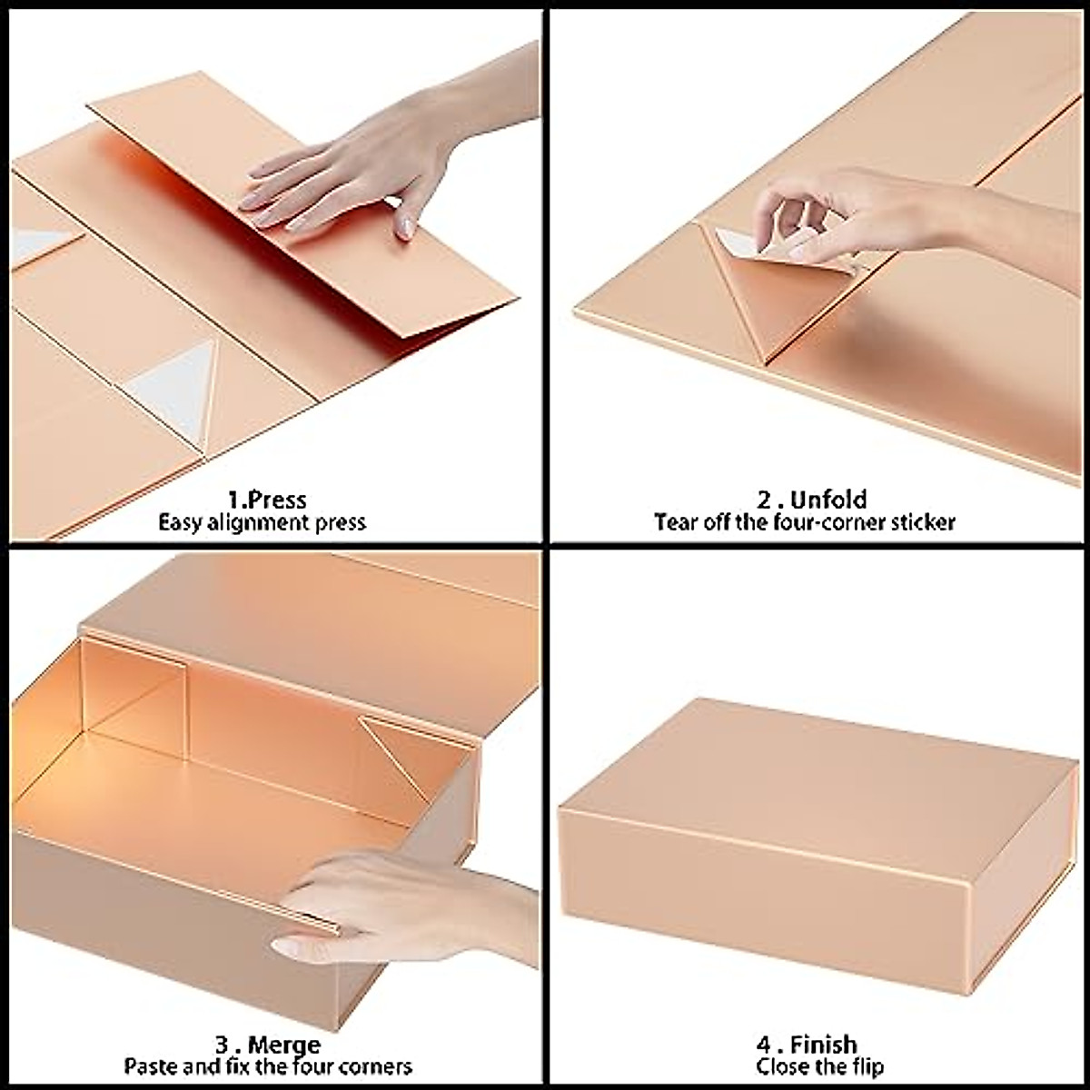 ROSTELACK Gift Box 11.9" x 8.5" x 3.3" with Magnetic Closure Lid Gift Box for Presents,Bridesmaid Gifts Box,Cute Box,Birthday Gift box,Luxury for Gift Packaging, Magnetic Gift Box for Wrapping Gifts