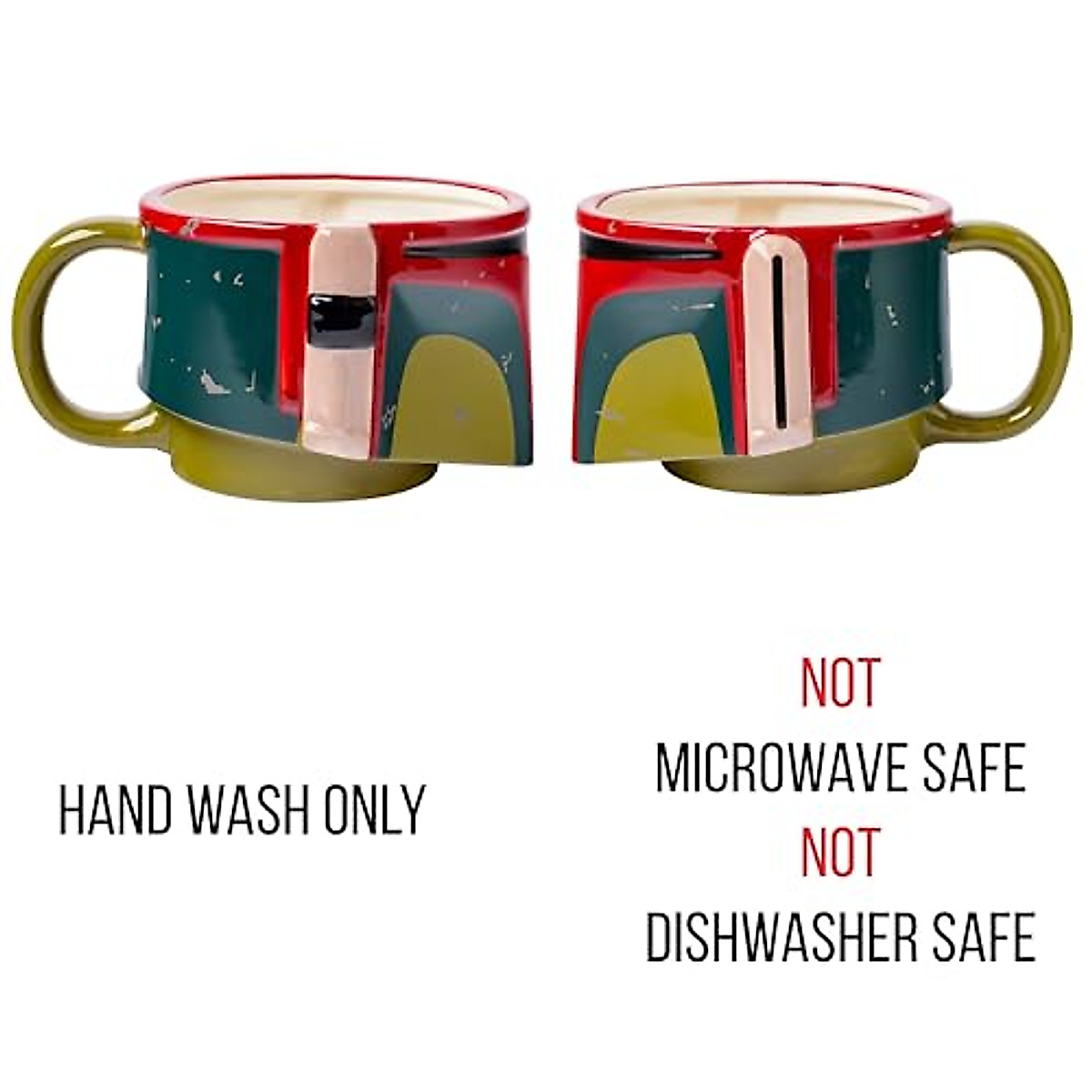 Silver Buffalo Star Wars Boba Fett’s Helmet with Battle Scars Ceramic 3D Sculpted Mug, 20 Ounces