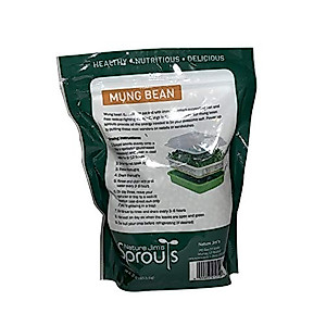 Nature Jims Mung Bean Sprout Seeds – 16 Oz Sprouting Seeds – Premium Mung Bean Seeds – NON GMO- Resealable Bag for Longer Freshness – Rich in Vitamins, Minerals, Fiber